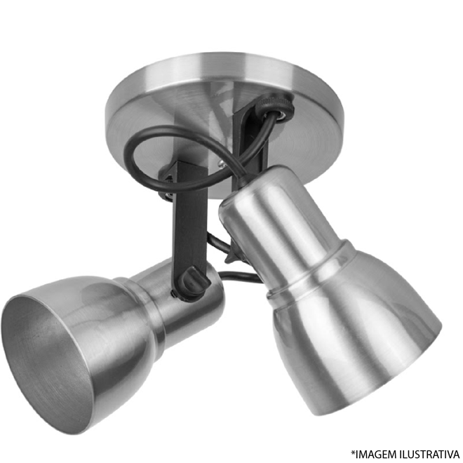 Spot Light Lixado 2 Lâmpada-Kin - Spot Light Lixado 2 Lâmpada-Kin - Kin