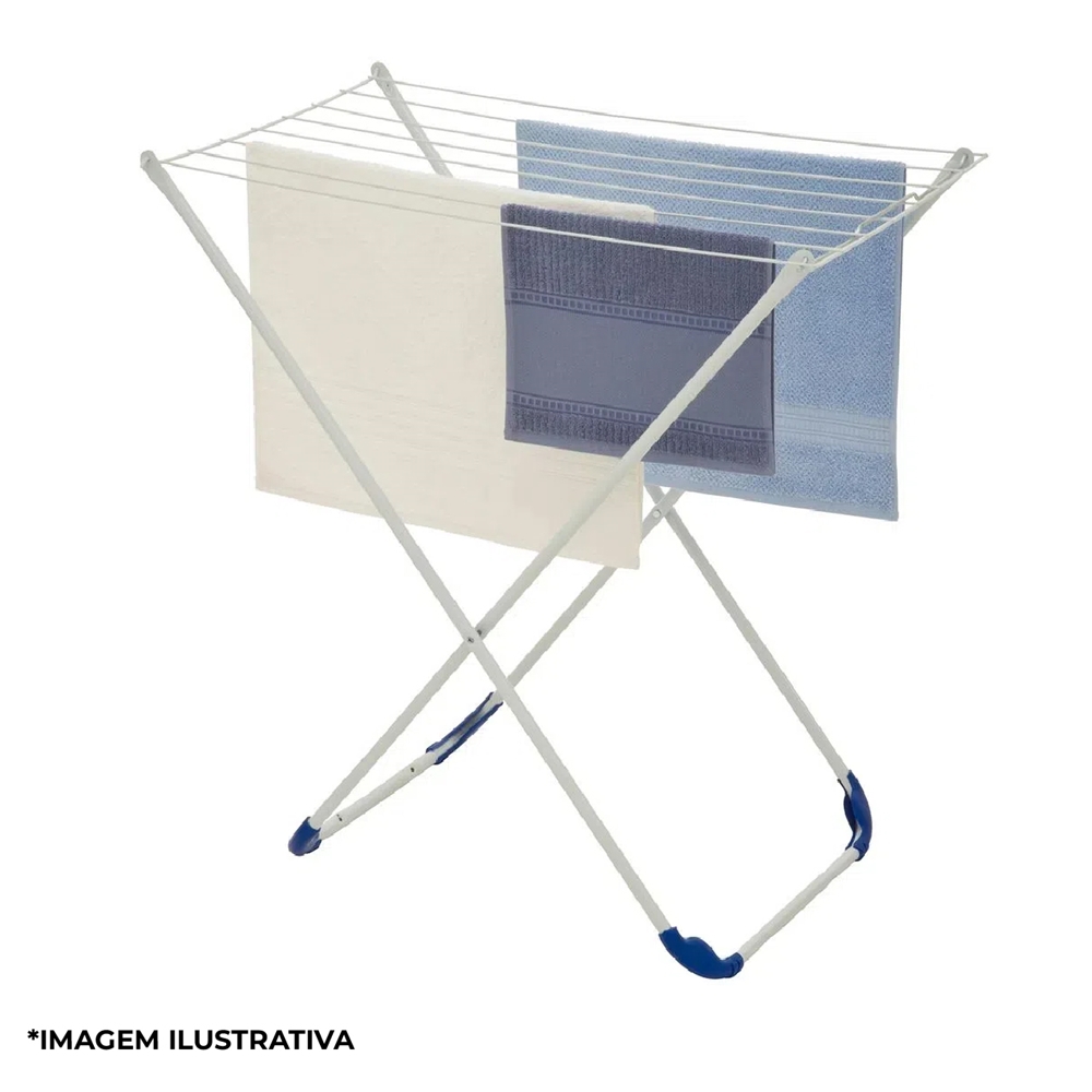 Varal Portatil De Chão Aço-Maxeb - Varal Portatil De Chão Aço-Maxeb - Maxeb