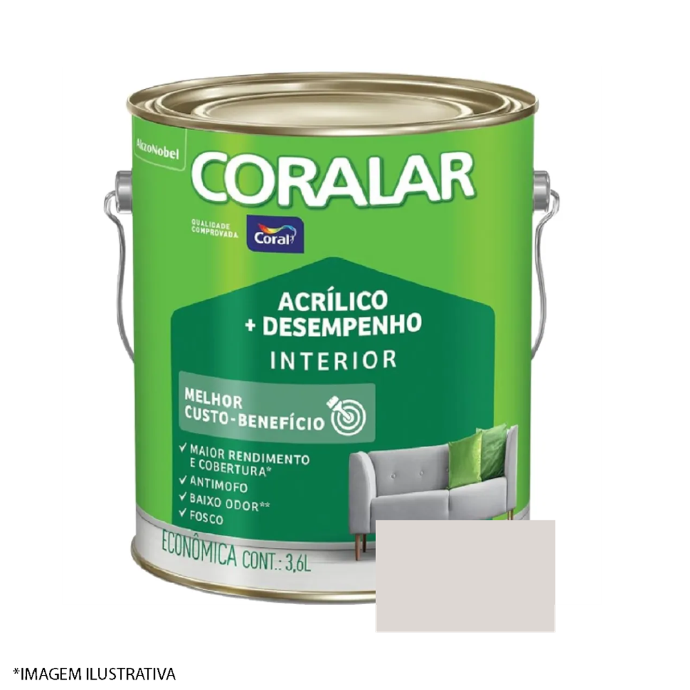 Tinta Coralar 3,6L Gelo - Tinta Coralar 3,6L Gelo - Tintas Coral