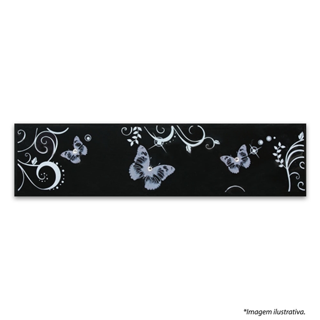 Faixa LR-10123 com cristais - 8 x 33cm - Giseli - Faixa LR-10123 com ...