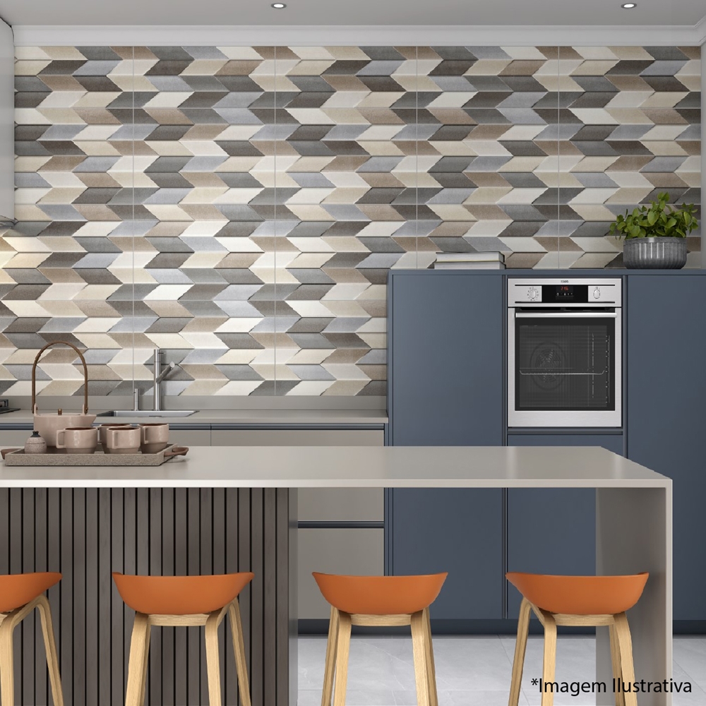 Revestimento Acetinado 39x75 Freccia Decor LA Ret-Incopisos Caixa Com 2 ...