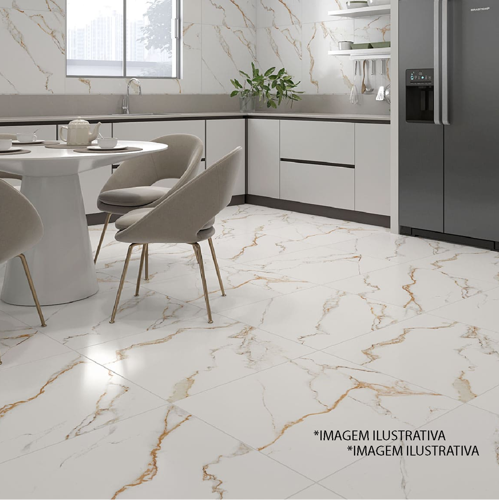Piso Premium Mate 66x66 Marmi Delux Retificado- Formigres- Caixa Com 2 ...