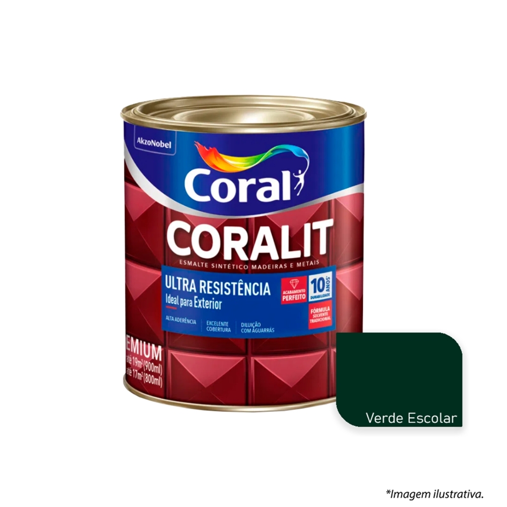 Solvente Ultra Coralit - Verde Escolar - 900ml - Solvente Ultra Coralit ...