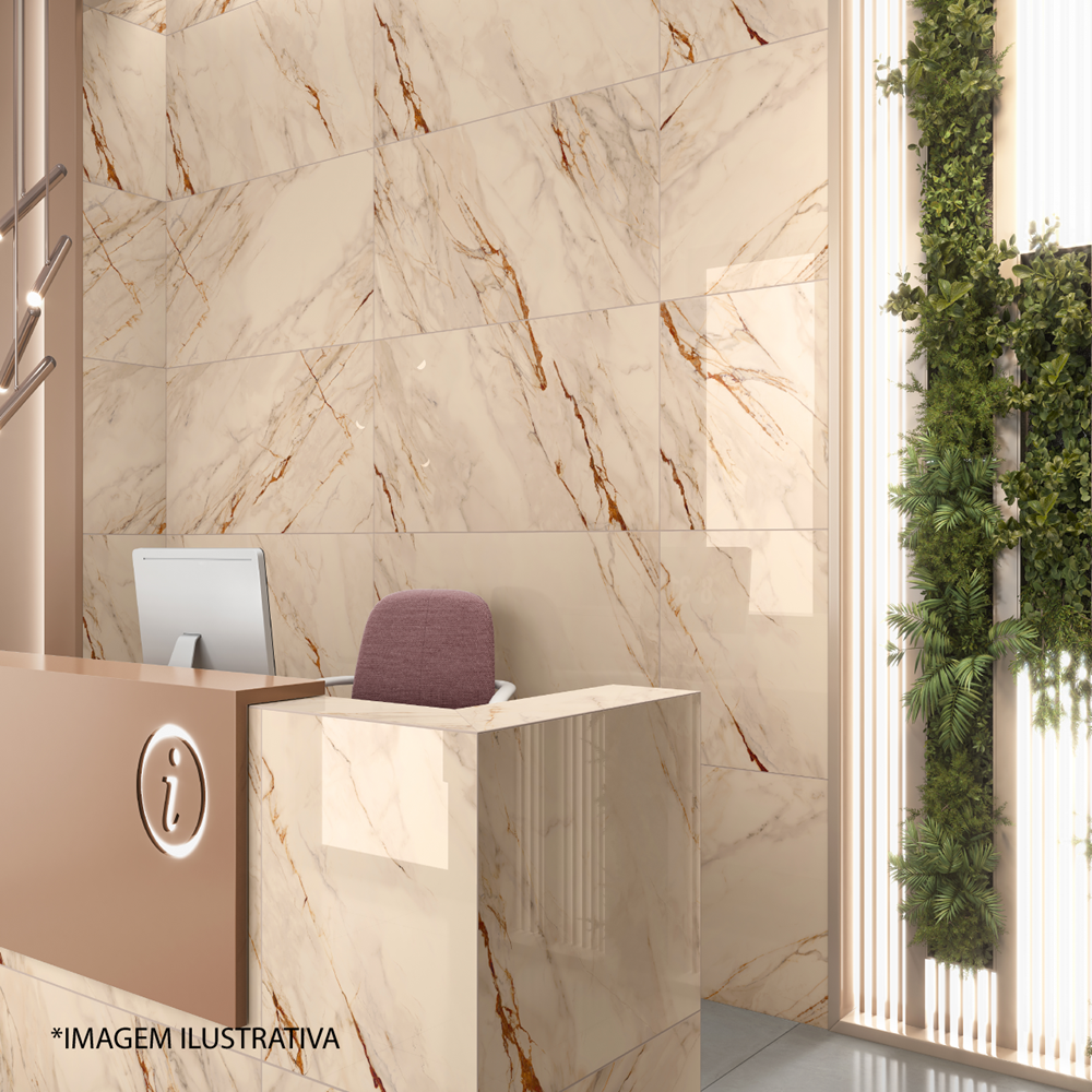 Piso Polido 56x113 Nuvolato LC Retificado- Bellacer- Caixa Com 2,50 ...