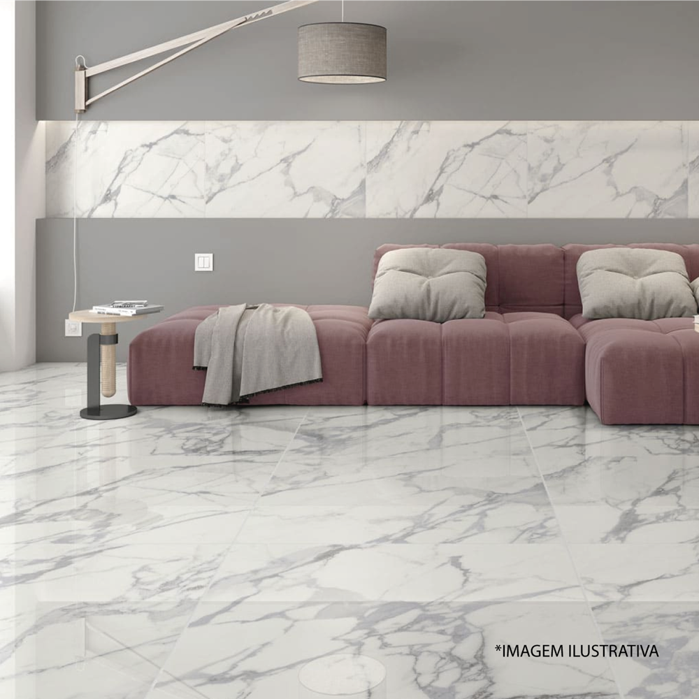 Piso Premium Polido 87x87 Classic Cinza Retificado - Formigres- Caixa ...