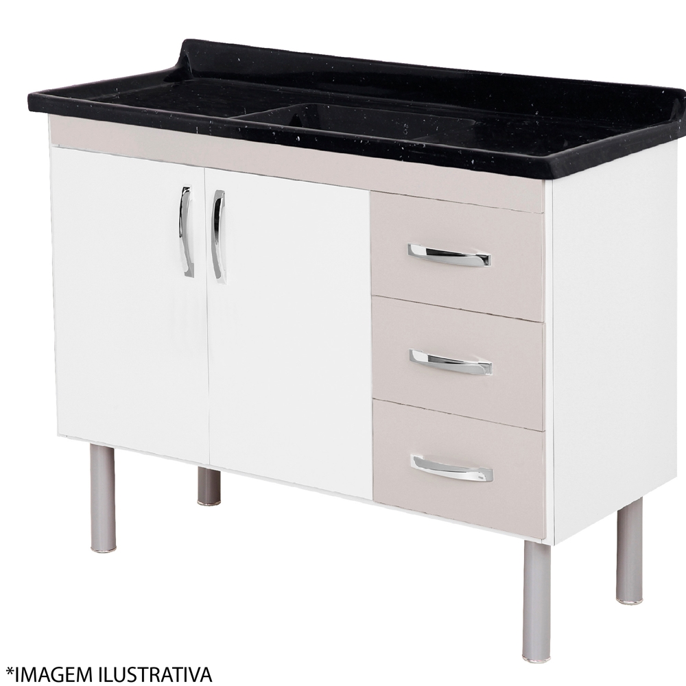 Gabinete Cozinha Toquio 1,16Mt Off White-Aj Rorato - Gabinete Cozinha Toquio 1,16Mt Off White-Aj ...