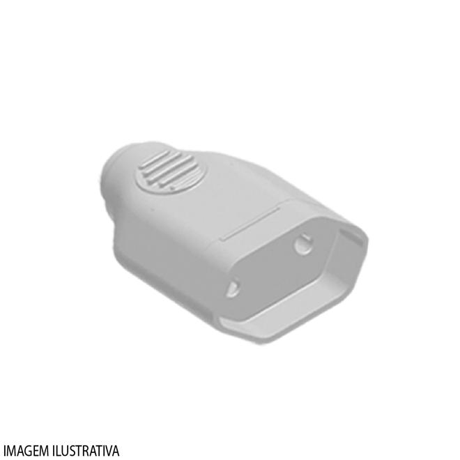 Plugue Femea 2P 20A/250V Branco 1441 - Ilumi - Plugue Femea 2P 20A/250V ...