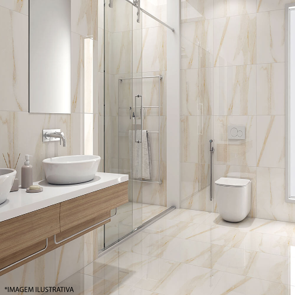 Piso Polido 66X66 Gold Retificado -Formigres Premium -Caixa Com 2,18 ...